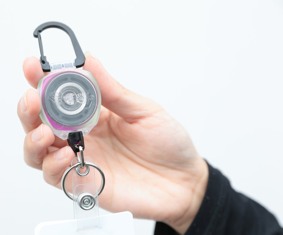 Clear SIDEKICK® Twist-Free Retractable Badge & Key Carabiner Reel – KEY-BAK